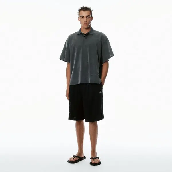 Alexander Wang Athletic Mesh Logo Basketball Shorts - Black