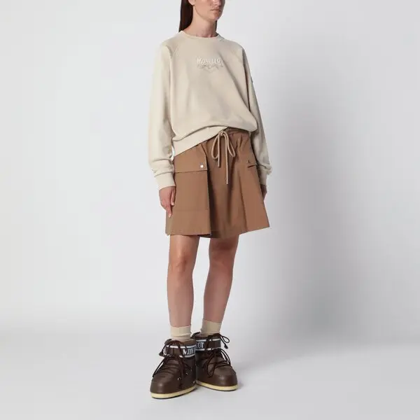 Moncler Cotton-blend Flared Cargo Skirt