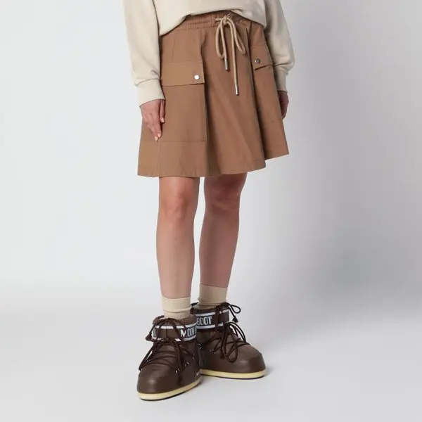 Moncler Cotton-blend Flared Cargo Skirt