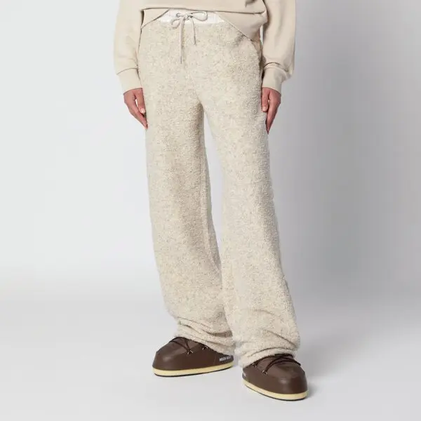 Moncler Bouclé Cotton Blend Trousers - White