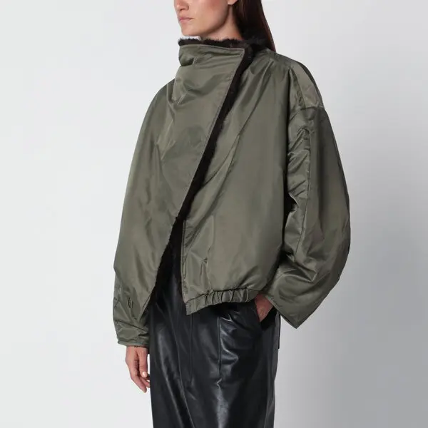 THE FRANKIE SHOP Olive Green Reversible Jacket - Brown