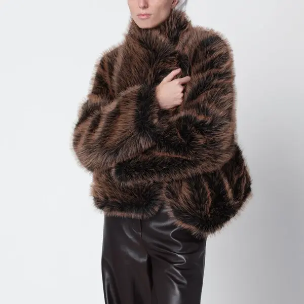 BB COUTURE Black/ Susan Jacket In Faux Fur