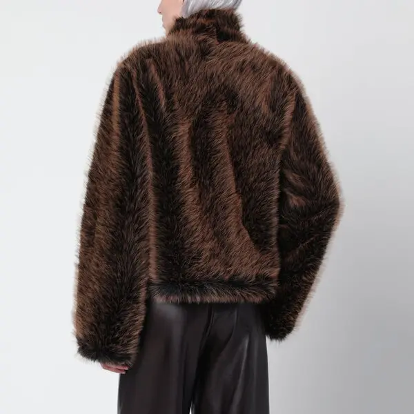 BB COUTURE Black/ Susan Jacket In Faux Fur