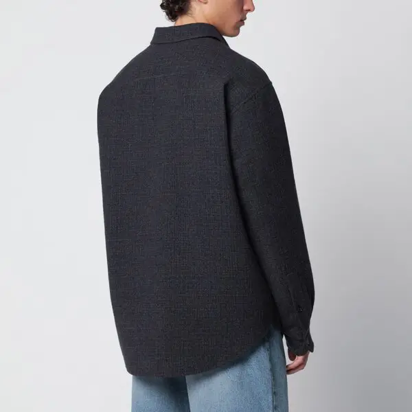 Loewe Dark Navy Shirt Jacket With Anagram Pocket