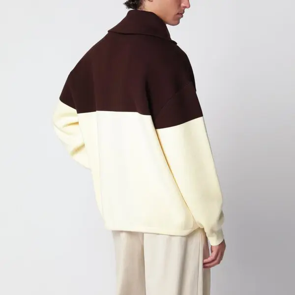Loewe Yellow Half-zip Sweatshirt In Cotton Blend