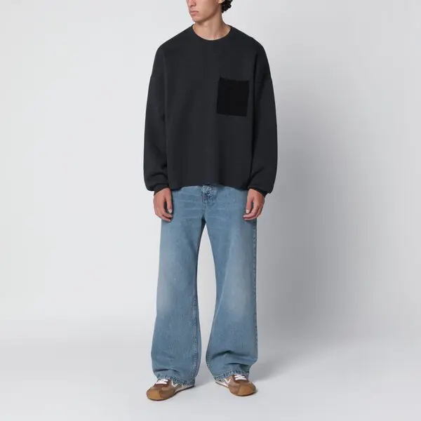 Loewe Charcoal Cotton Blend Jumper - Grey
