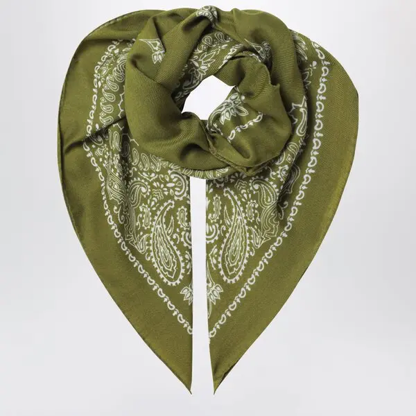Destin Pistachio Judy Bandana Scarf In Wool - Green