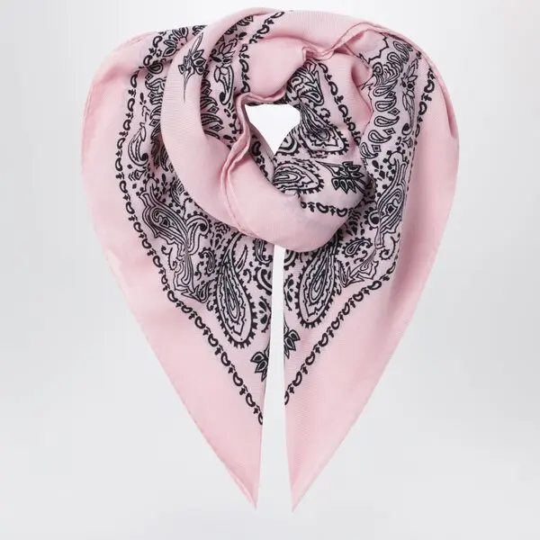 Destin Judy Bandana Scarf In Wool - Pink