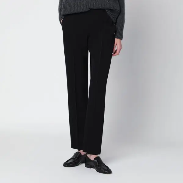 THE ROW Cyril Wool Trousers - Black