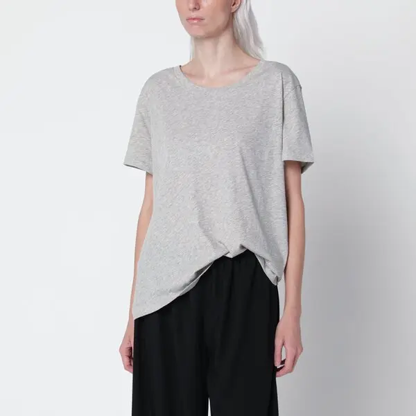 THE ROW Dera Light Mélange T-shirt In Cotton - Grey