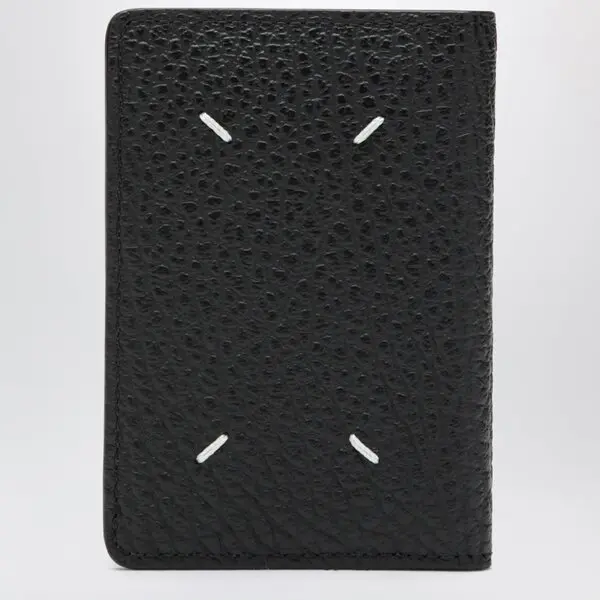 MAISON MARGIELA Grained Leather Card Holder - Black