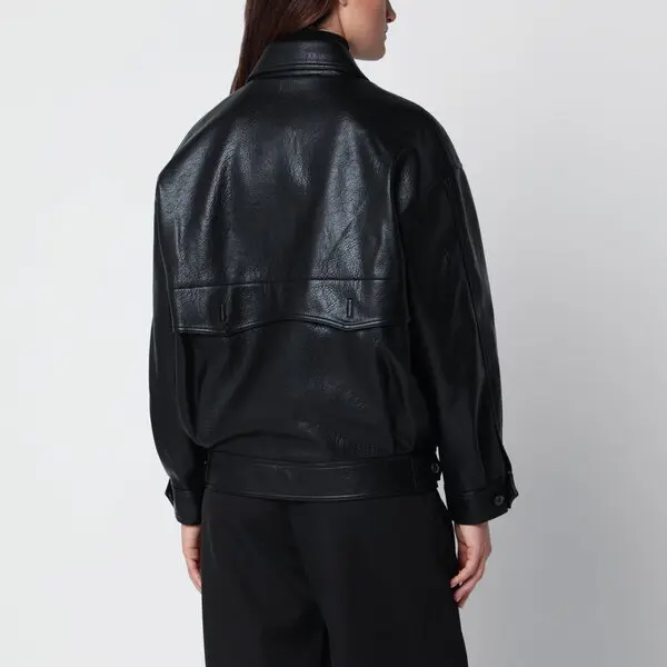 Source Unknown Faux Leather Double-breasted Jacket