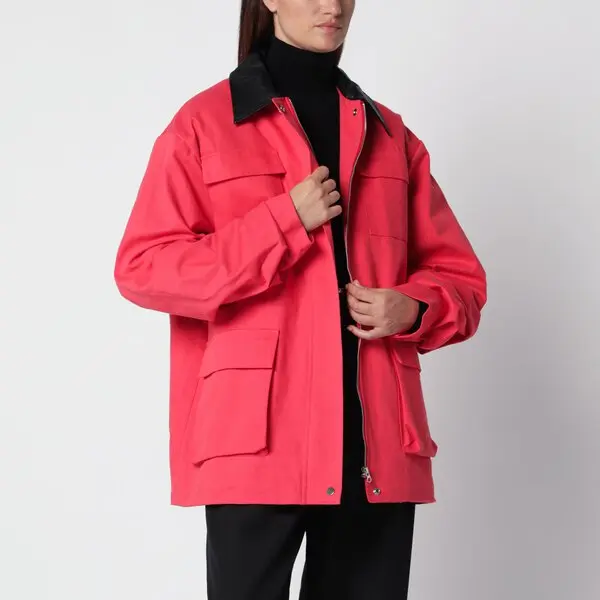 Source Unknown Baia Cotton Utility Jacket - Red