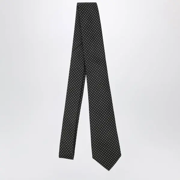 TOM FORD Silk Tie With Micro-circle Pattern