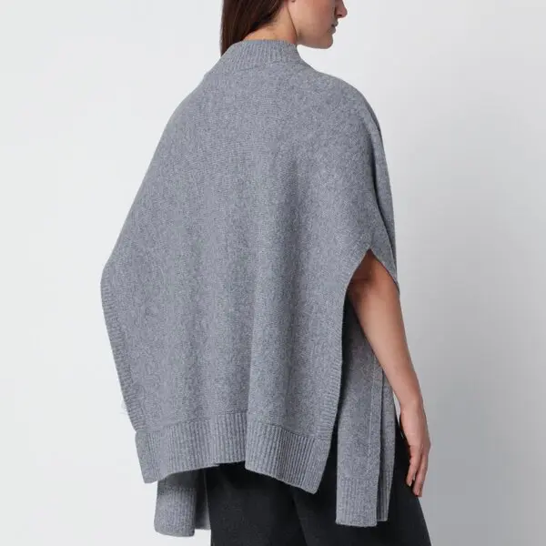 Source Unknown Wool Jumper With Cape-effect Sleeves - Grey