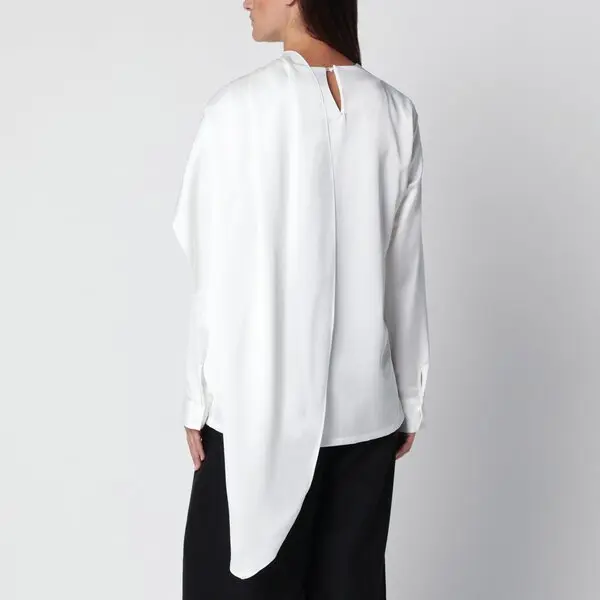 Source Unknown Koa Draped Satin Blouse