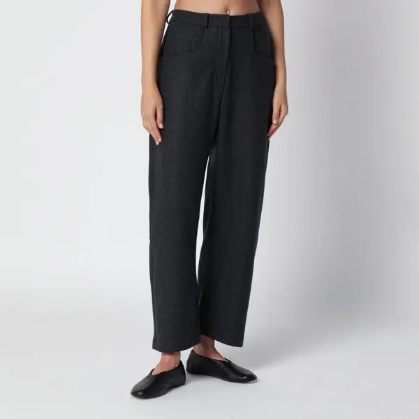 Source Unknown Roanna Wool Blend Trousers - Grey