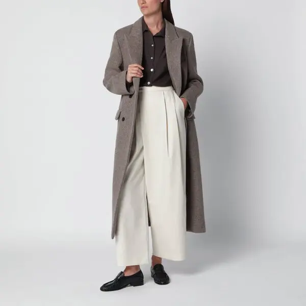 Source Unknown Reyna Double-breasted Herringbone Coat