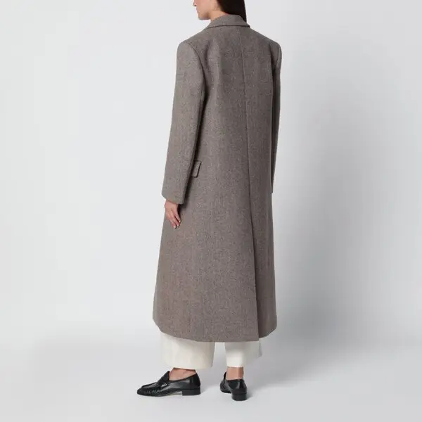 Source Unknown Reyna Double-breasted Herringbone Coat