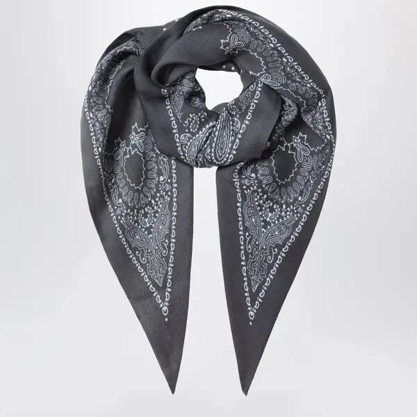 Destin Red Triangular Bandana Scarf In Wool