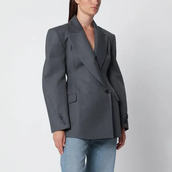 Source Unknown Martha Double-breasted Jacket - Grey