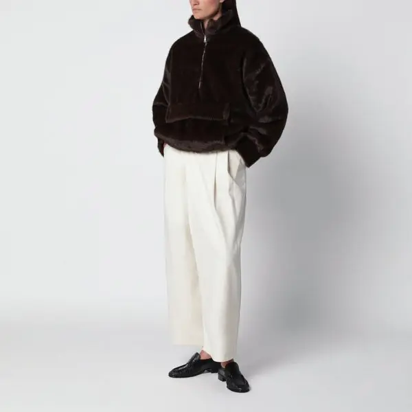Source Unknown Faux Fur Half-zip Sweatshirt