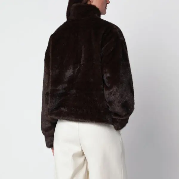 Source Unknown Faux Fur Half-zip Sweatshirt