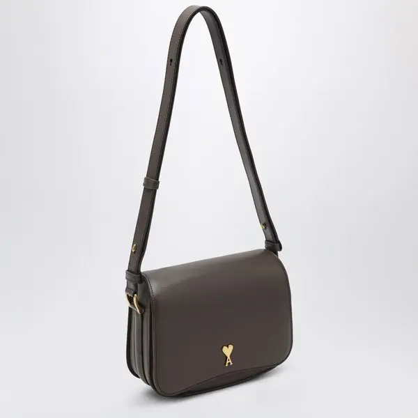 AMI Paris Smooth Leather Shoulder Bag