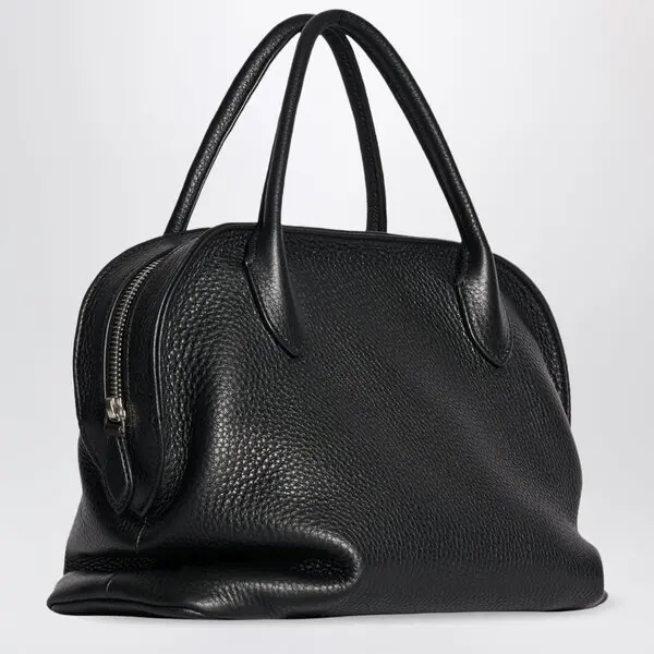 THE ROW Agnes 12 Bag In Calfskin Leather - Black