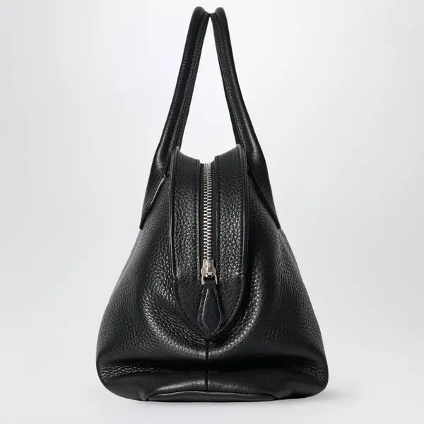 THE ROW Agnes 12 Bag In Calfskin Leather - Black