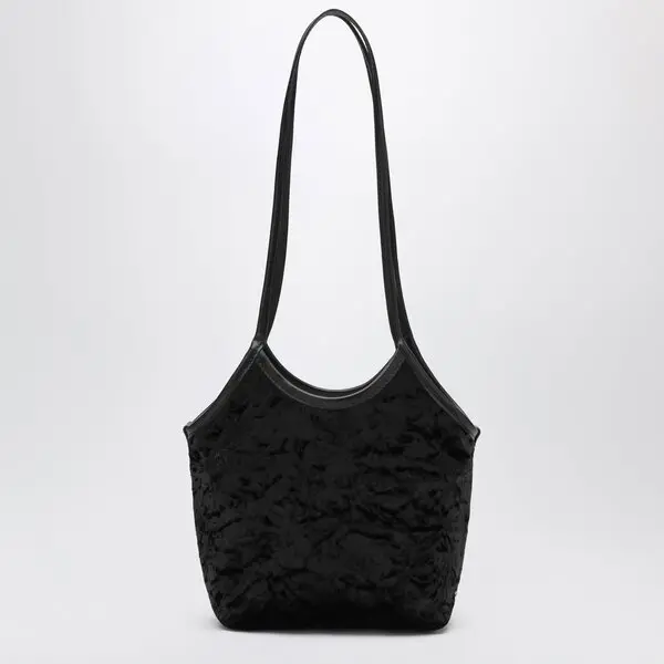 VALESQUE Cami Small Tote Bag In Velvet - Black
