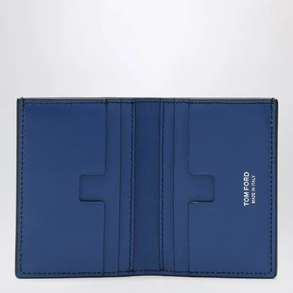 TOM FORD Book-style Card Holder In Glossy Crocodile-effect Leather