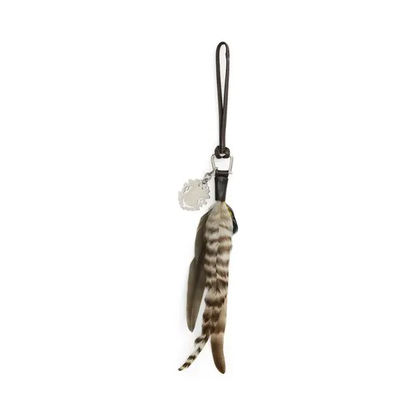 Ralph Lauren Goatskin & Feathers Bag Charm