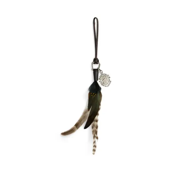 Ralph Lauren Goatskin & Feathers Bag Charm