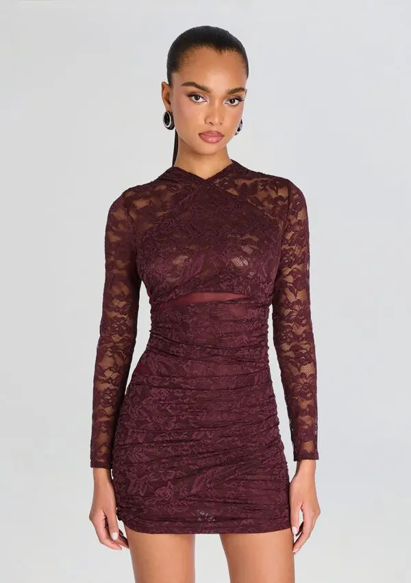 SEROYA Moxey Ruched Mini Dress