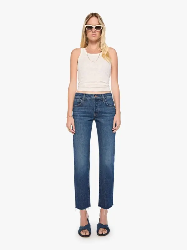 MOTHER The Mid Rise Hiker Jeans - Blue