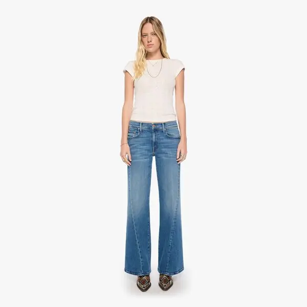 MOTHER The Mid Rise Sidestepper Twist Sneak Strike It Rich Jeans - Blue