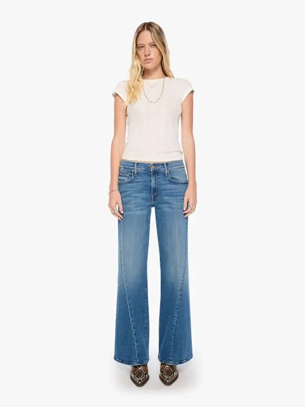 MOTHER Mid Rise Sidestepper Jeans - Blue