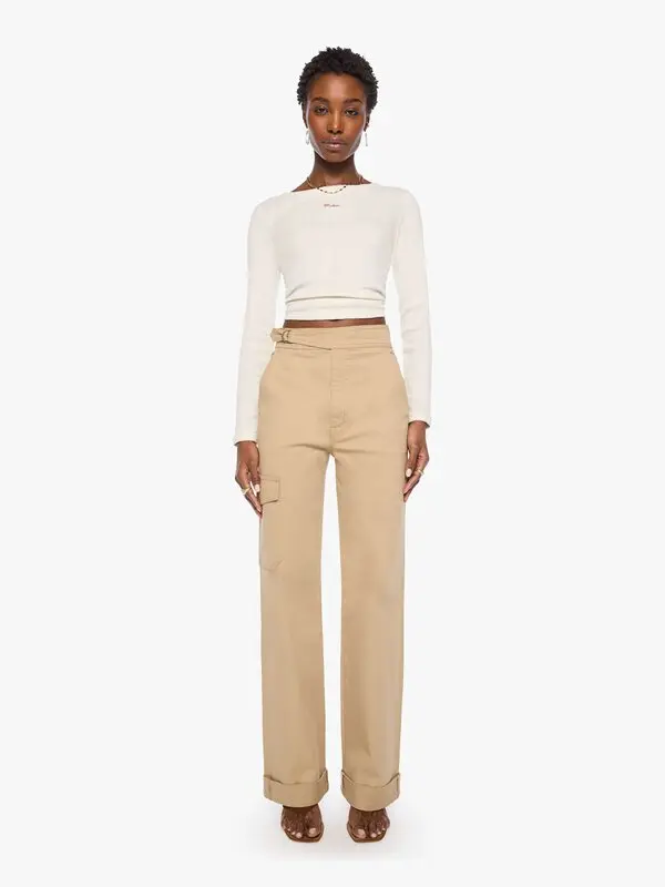 MOTHER The Prep Tune Up Cargo Sneak Cuff Pants - White