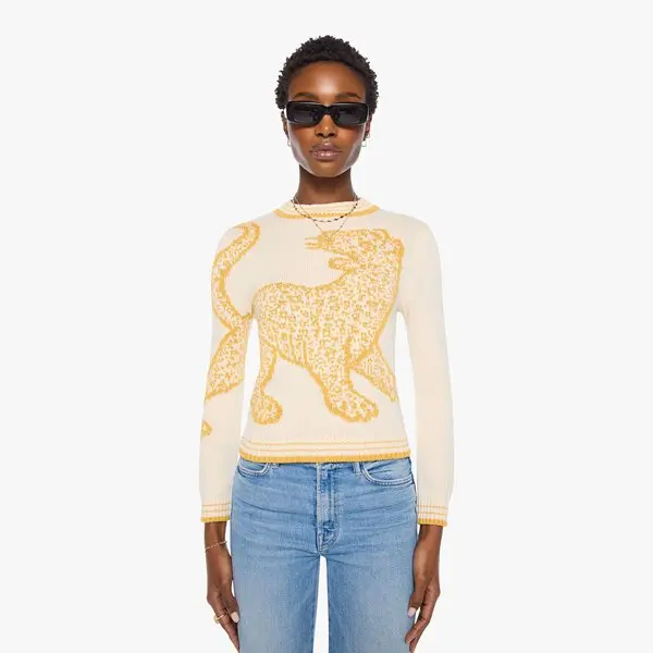 MOTHER The Crop Jumper Shirt - Ivory
