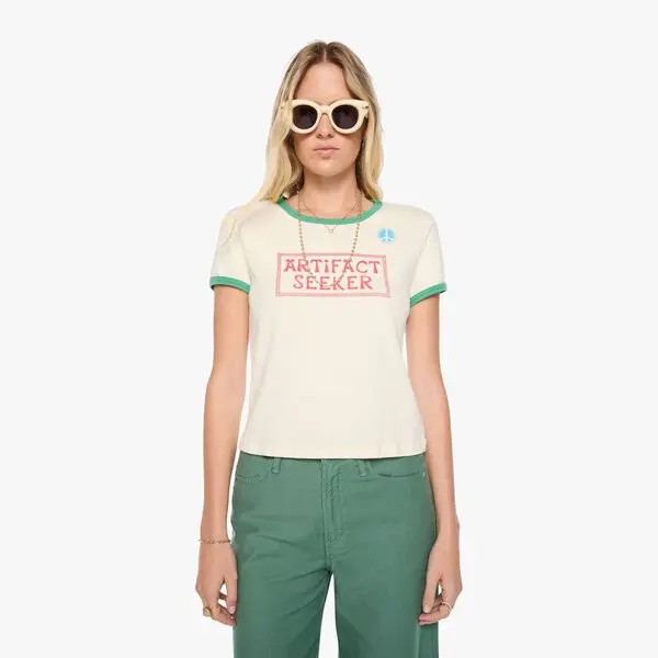 MOTHER Itty Bitty Ringer T-shirt - Green