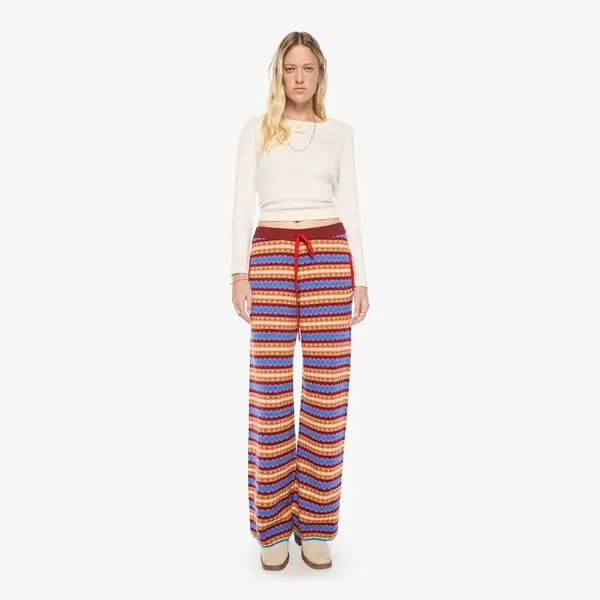 MOTHER The Quickie Skimp Jacquard Pants - Blue