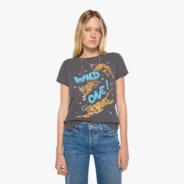 MOTHER The Boxy Goodie Wild One T-shirt - Black