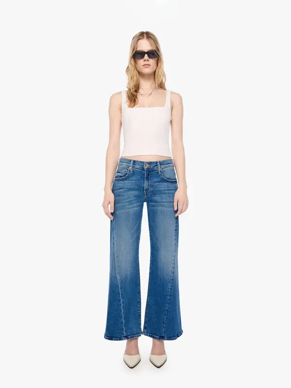 MOTHER The Lil' Mid Rise Sidestepper Jeans - Blue