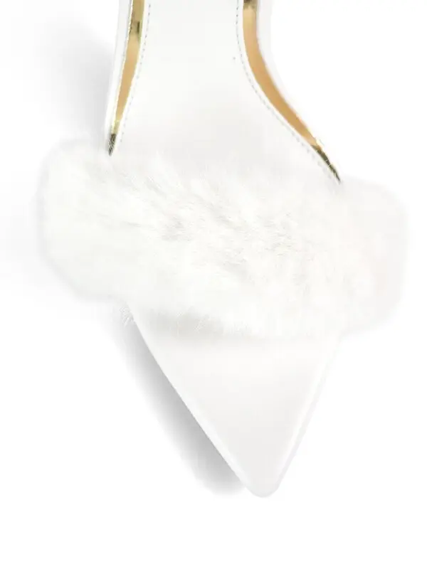 Frederick's Of Hollywood Aileen Pointed Toe Heel With Feather Detailing