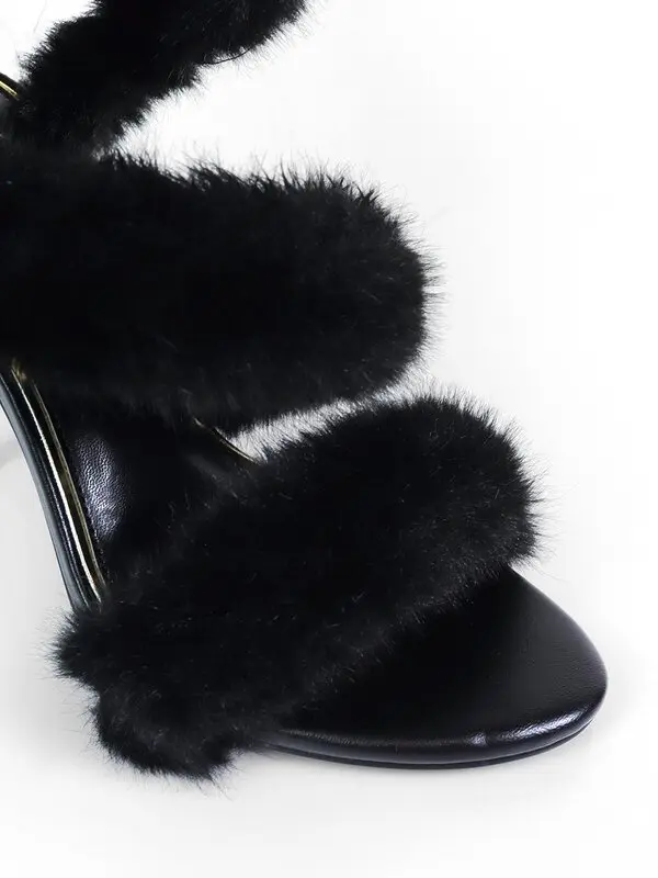 Frederick's Of Hollywood Allure Fluffy Stiletto Sandal