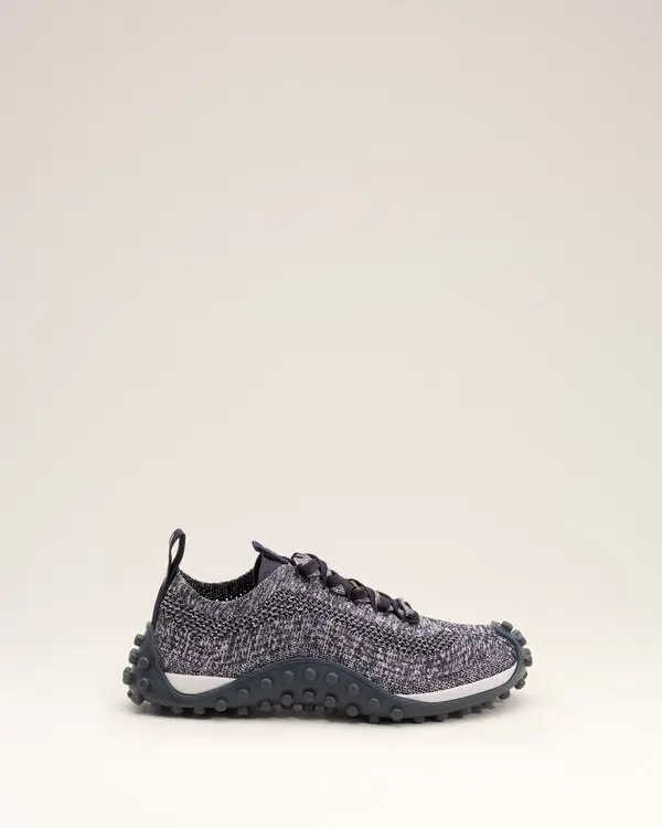 AMI Paris Grey Knit Mirage Sneakers Multicolor - Navy/ash Gray