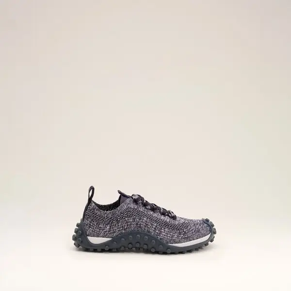 AMI Paris Grey Knit Mirage Sneakers Multicolor - Navy/ash Gray