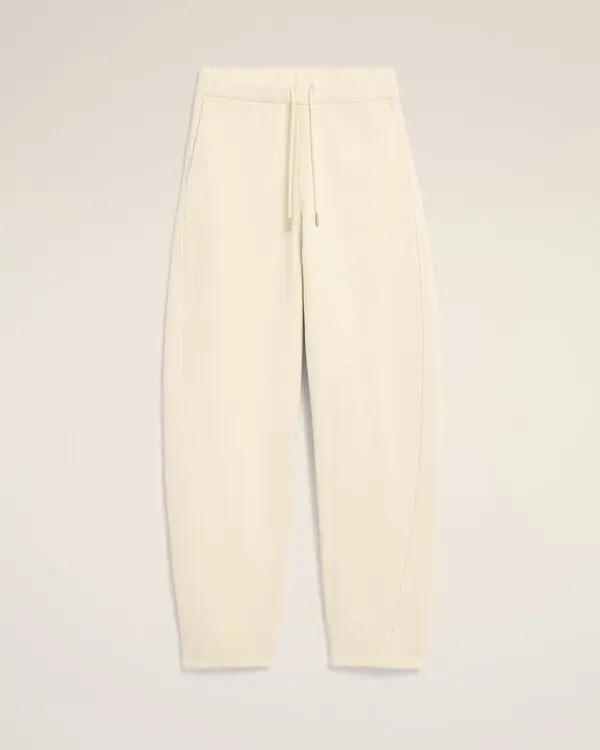AMI Paris White Cotton Track Pants With Heritage Label White - Ivory