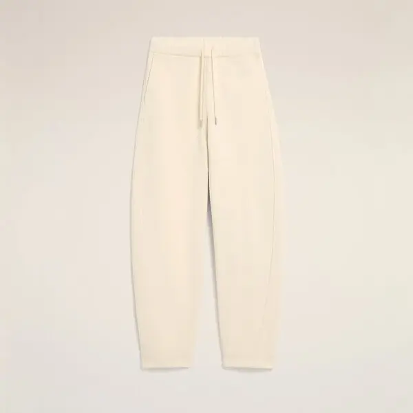 AMI Paris White Cotton Track Pants With Heritage Label White